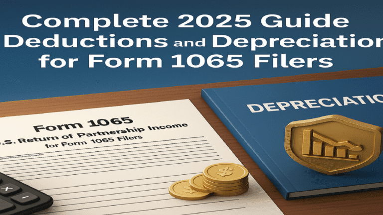 Complete 2025 Guide to Deductions and Depreciation for Form 1065 Filers ...