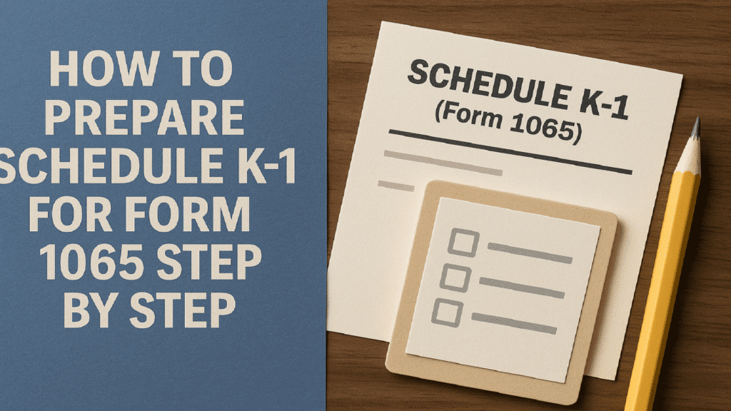 How to Prepare Schedule K1 for Form 1065 Step by Step | Financebrisk